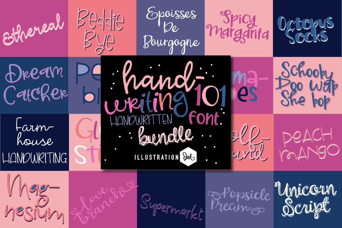 Handwriting Font Bundle Free Download By Pixirak
