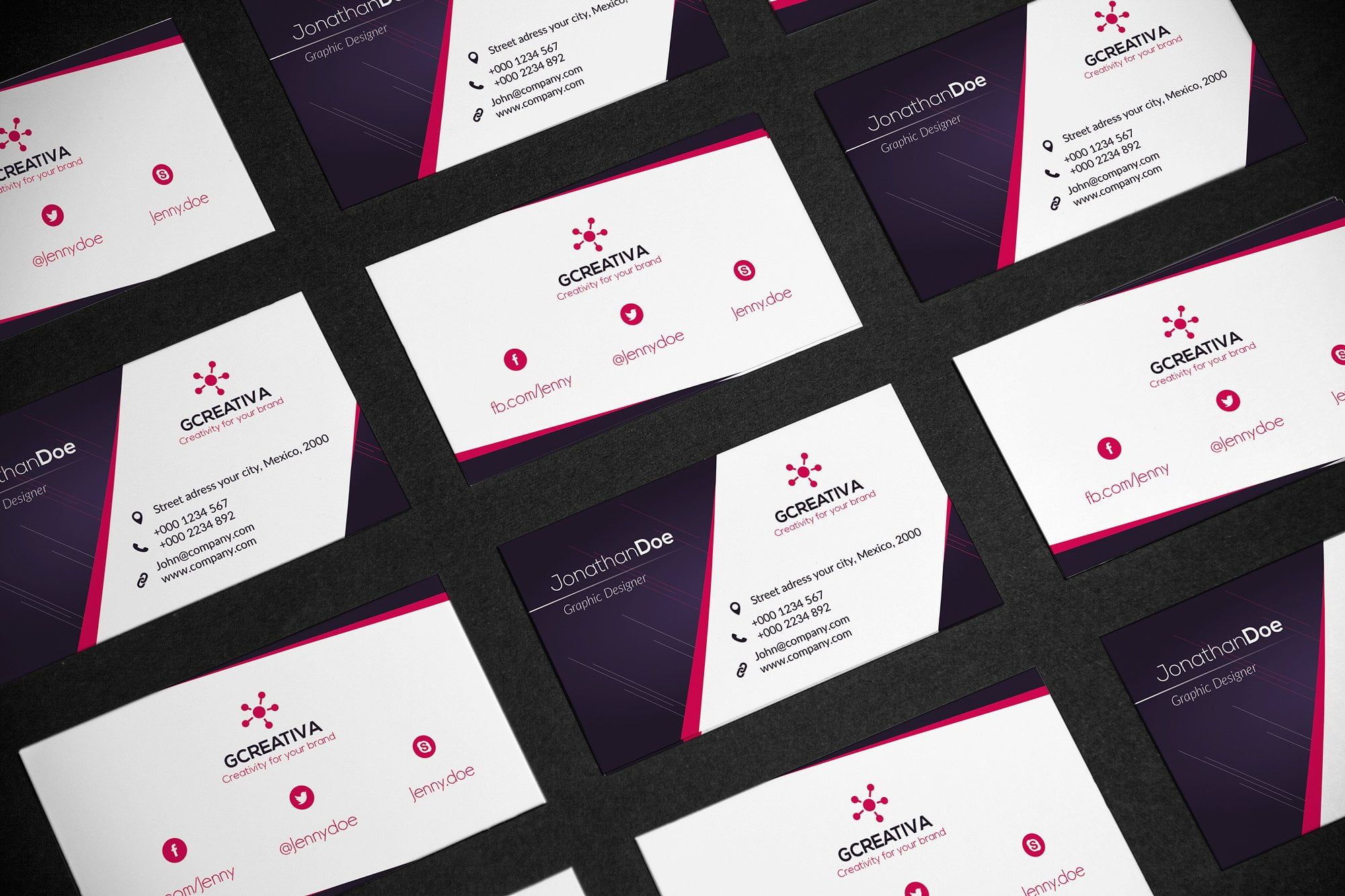 Mega Bundle Business Cards 2084368 | Free Download By Pixirak Freelancer | - Designfreek.Com