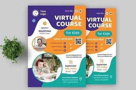 School Virtual Event Flyer by Graphic Designer on