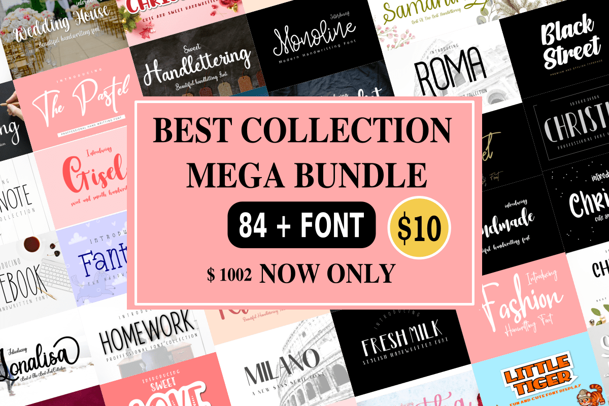 Best Collection Mega Font Bundle Free Download By Pixirak