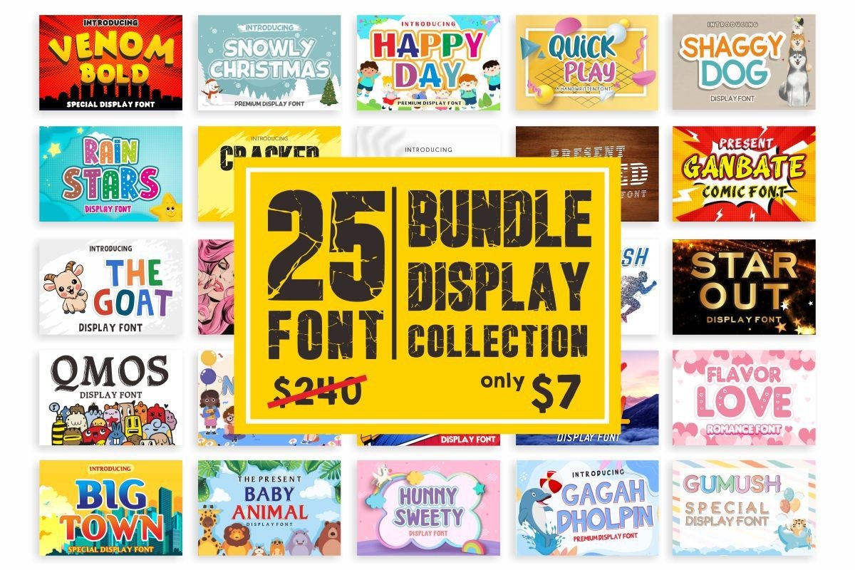 Mix Font Collection Bundle Free Download By Pixirak | - Designfreek.Com