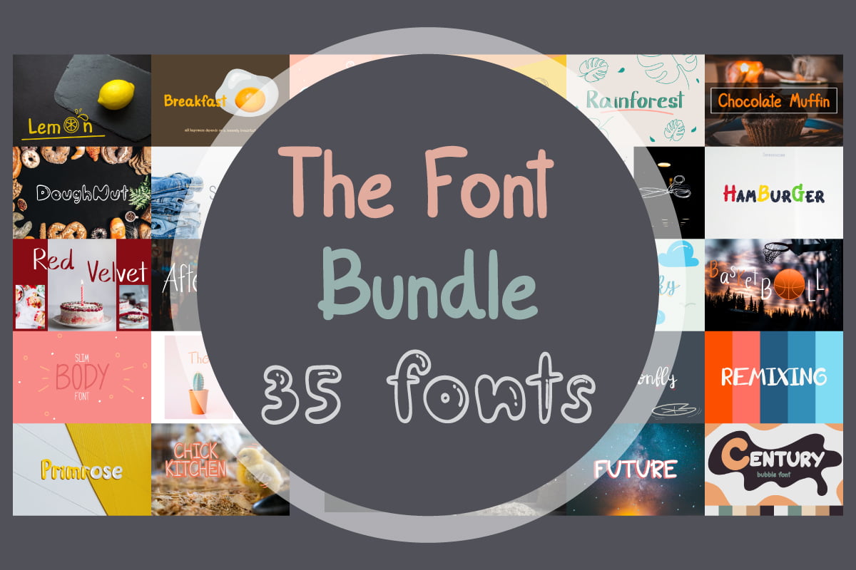 The Font Bundle 35 Fonts Free Download By Pixirak | - Designfreek.Com