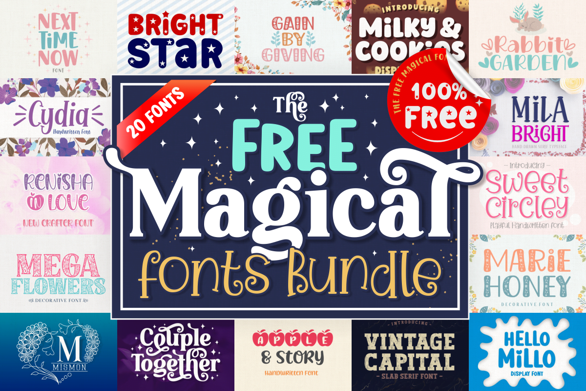 The Free Magical Fonts Bundle Free Download By Pixirak - Designfreek.Com